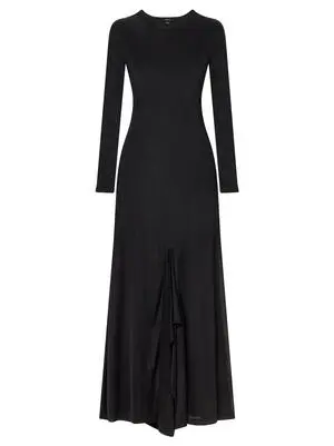 THE PARK Eileen Ruffled Lyocell Maxi Dress - Black