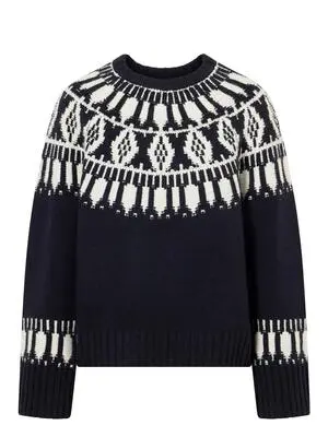 Arch4 Jackson Fair Isle Cashmere Sweater - Blue