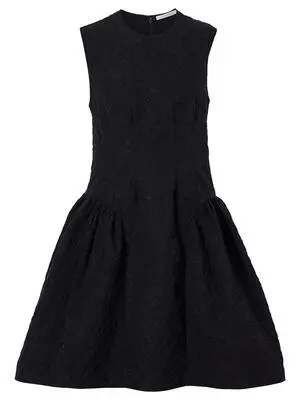 Cecilie Bahnsen Flodie Matelassé Knee-length Dress - Black