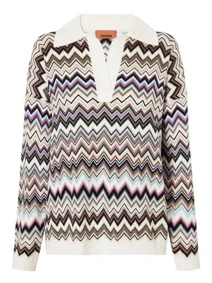 Missoni Striped Knitted Polo Sweater - Multi