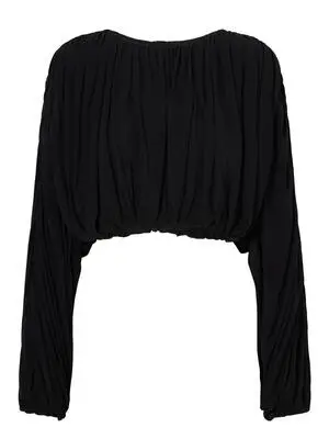 HEIRLOME Micka Jersey Draped Blouse - Black
