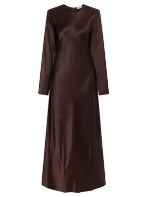 HEIRLOME Mercedes Silk-satin Maxi Dress - Brown
