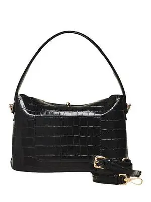 MELIE BIANCO Lana Croc Crossbody Bag - Black