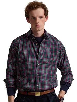 Ralph Lauren Classic Fit Plaid Twill Shirt Moss Agate
