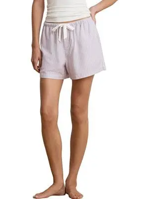 Ralph Lauren Striped Brushed Twill Pj Boxer Short - Lilac Stripe