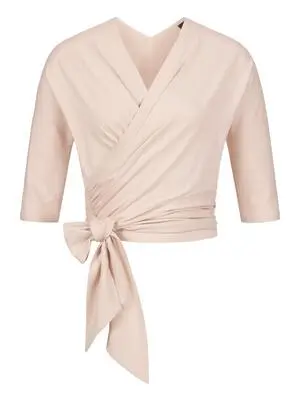 MARIANNA DÉRI Neutrals Wrap Top Nude