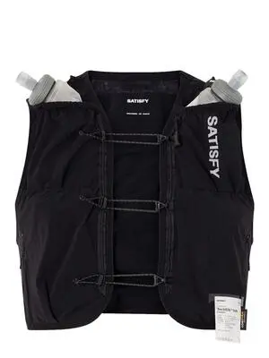 Satisfy Logo-print Appliquéd Techsilk™ Drift And Cordura® Hydration Vest, 5l - Black