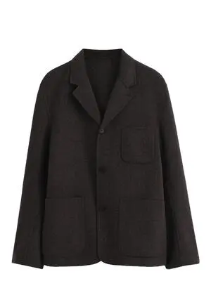Cos Relaxed Double-faced Wool Blazer - Brown
