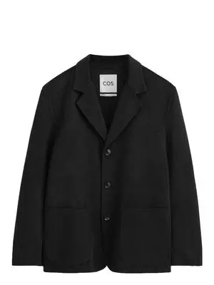 Cos Tailored Double-faced Cashmere Blazer - Black