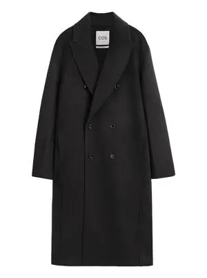 Cos Tailored Double-faced Cashmere Coat - Black
