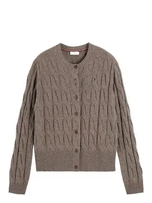 TOMMY HILFIGER Crew Neck Cableknit Cardigan