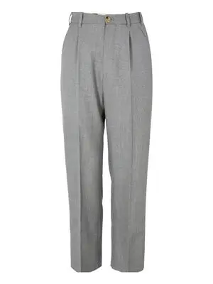 Gucci Check Straightleg Trousers - Gray