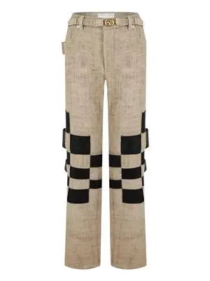 BOTTEGA VENETA Check Straight Cargo Pants