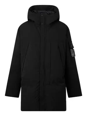 C.P. COMPANY Midlength Hooded Coat - Black