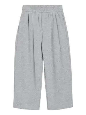 Brunello Cucinelli Cotton Smooth French Terry Track Trousers With Monili - Light Gray