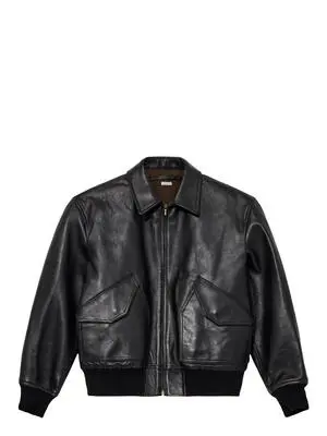 A.PRESSE Cwu-45 Flight Leather Jacket - Black