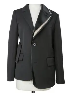 Sacai Long-sleeve Blazer - Black