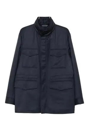 Brioni Long-sleeve Casual Jacket - Navy Blue