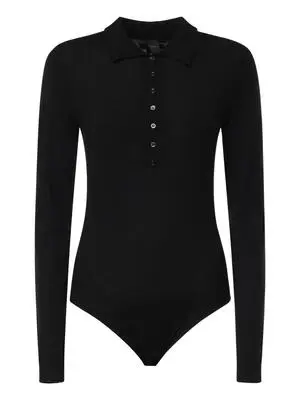 Pinko Long-sleeve Buttoned Bodysuit - Black