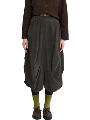LUUKAA Ninon Velvet Balloon Skirt Mocha