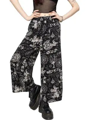 DISTURBIA Trinity Wide Legged Pull On Culotte - Black