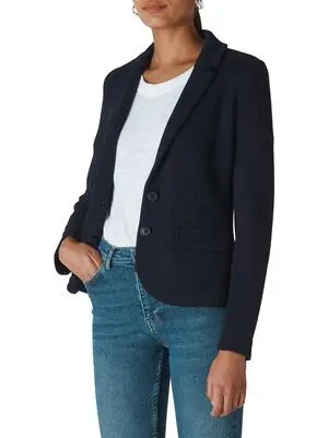 Whistles Slim Jersey Jacket - Navy