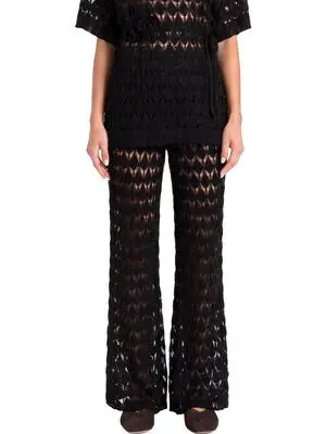 TWINSET Viscose Blend Trousers - Black
