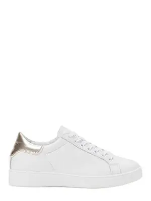 TWINSET Grained Leather Sneakers - White 1