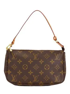 LOUIS VUITTON Monogram Pochette Accessoires Shoulder Bag In Black - Brown
