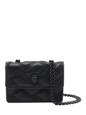 Kurt Geiger Kensington Quilted Calf Leather Mini Crossbody Bag - Black