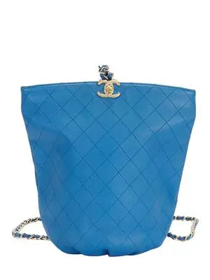 Chanel Calfskin Backpack - Blue