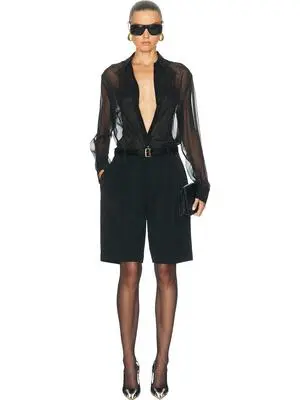 SANS FAFF Chelsea Silk Lace Blouse - Black