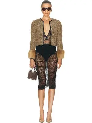 Valentino Garavani Crepe De Chine Jacket - Animalier
