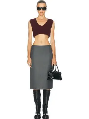 MAISON MARGIELA Lived-in Knitwear Top - Bordeaux