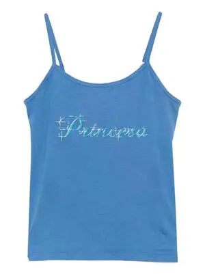 WILLY CHAVARRIA Princesa Cholita Tank Top - Blue