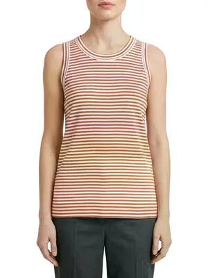 BRUNELLO CUCINELLI Striped Cotton Tank Top