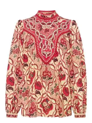 ALEMAIS Kenny Floral-print Blouse - Red