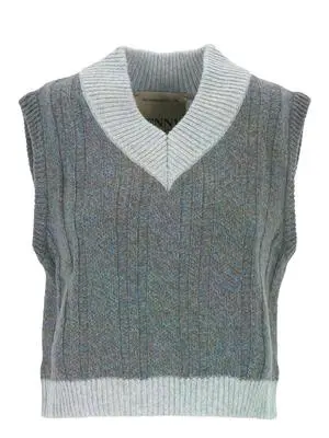 PENNYBLACK Cable-knit V-neck Vest - Blue