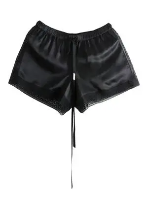 ANN DEMEULEMEESTER Anda Lace-trim Silk Shorts - Black