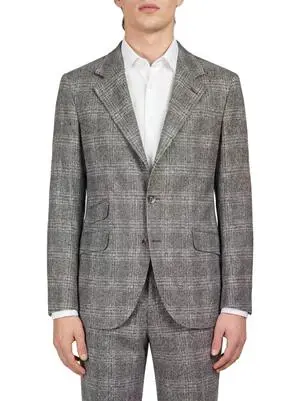 Brunello Cucinelli Checked Slim-fit Suit - Grey