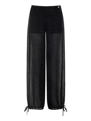 LIU JO Tulle Trousers With Jewel Embroidery
