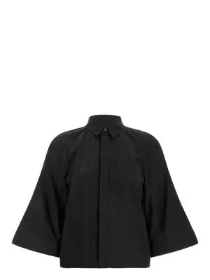 Sacai Flared-sleeve Shirt - Black
