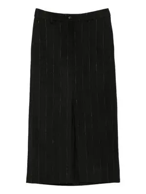 SEVENTY Pinstripe Front-slit Skirt