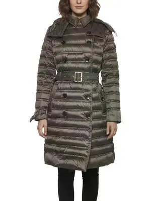 Burberry Double-breasted Puffer Jacket Grey