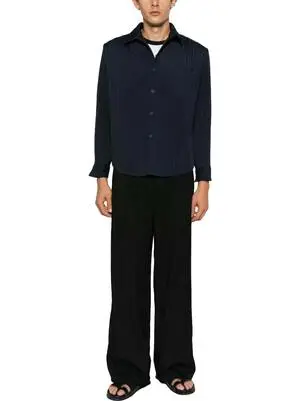 GONGDID DESIGN Plissé-effect Shirt - Blue