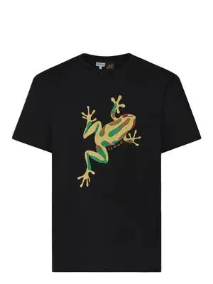 Loewe Anagram-logo Frog-motif T-shirt - Black