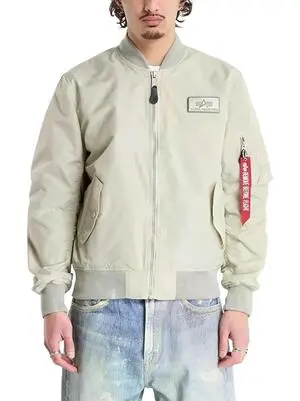 Alpha Industries Ma-1 Ttc Logo-patch Jacket - Neutrals