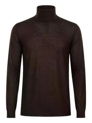 Rick Owens Level Turtle Roll-neck Sweater - Brown