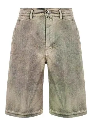 RICK OWENS Washed-effect Knee-length Shorts