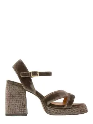 CASTAÑER Vero Velvet Platform Sandals